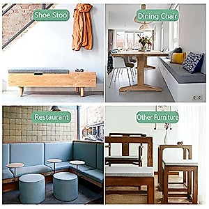 FAJIAYI 5cm Thick Bench Cushion for Indoor Outdoor Furniture 2 3 Seats Long Garden Chair Cushion Patio Bench Swing Cushion Mat for Wooden Bench Cushion, 60x30x5cm, Gray-2