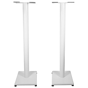 Rockville Pair 37" Steel Bookshelf Speaker/Studio Monitor Stands-White (RS37W V2)