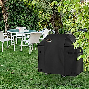 Jiesuo BBQ Gas Grill Cover for Weber Spirit and Spirit II 310: Heavy Duty Waterproof 51 Inch 3 Burner Weather Resistant Ripstop Outdoor Barbeque Grill Covers