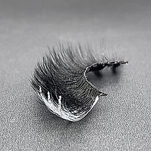 Miss Kiss Glitter Lashes White Sparkly Eyelash Silver Color Highlight False Eyelashes Fluffy Faux Mink Lash 3D Natural Look