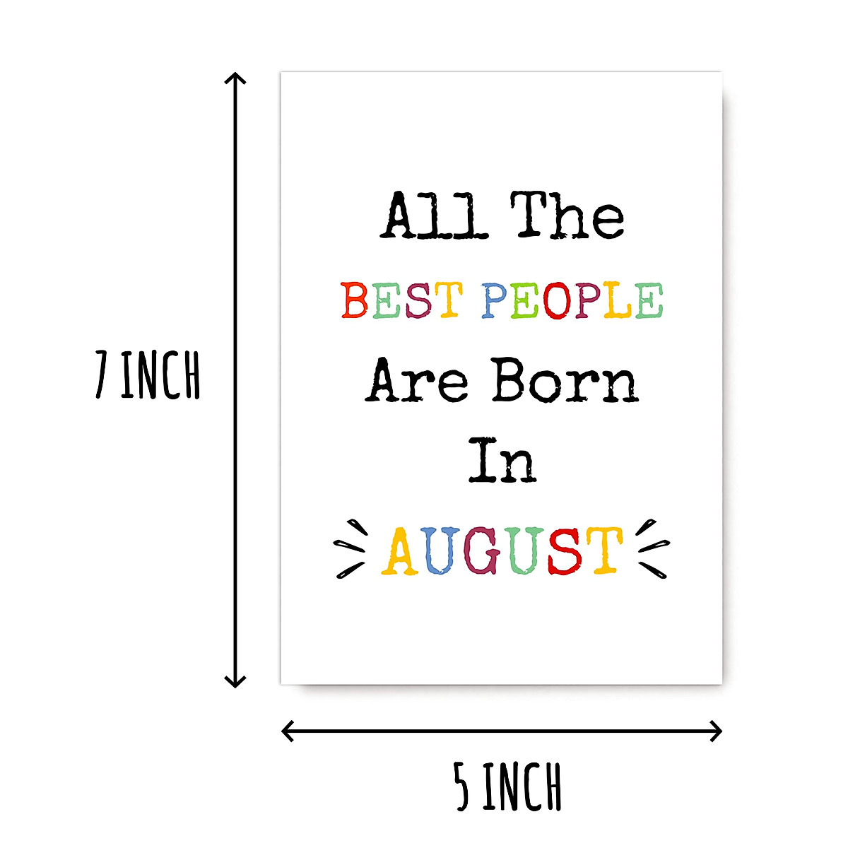 All The Best People Are Born In August - Cute August Birthday Card - Funny August Birthday Card - Month Birthday Card - Happy Birthday