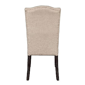 Wycian Chair Cushion Seat, Boho High Chair 2PCS Upholstered Espresso Seat Height 19" Living Room Bedroom Dining Rooms Garden