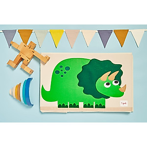 3 Sprouts Large Toy Chest for Kids with Lid and Handles - Collapsible Toy Storage Bin/Trunk/Box/Basket Organizer for Boys & Girls Playroom, Nursery, Dinosaur