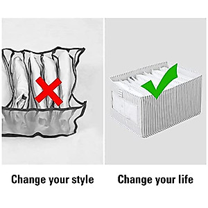 Lallamotion 2PCS Drawer Organizers for Clothing, 7 Grids Wardrobe Clothes Organizer, Clothes Drawer Organizer, Drawer Organizer Clothes, Jeans, Sweater, T-Shirts