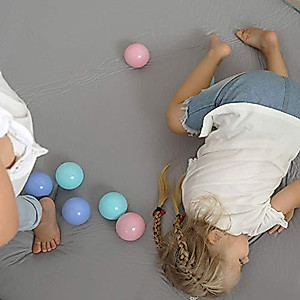 Minnebaby 8 Panel Playpen Mattress Compatible with Regalo Extra Large Play Yard, Self Inflating Octagon Playard Mat, Comfortable and Portable Pad with Carry Bag - Grey