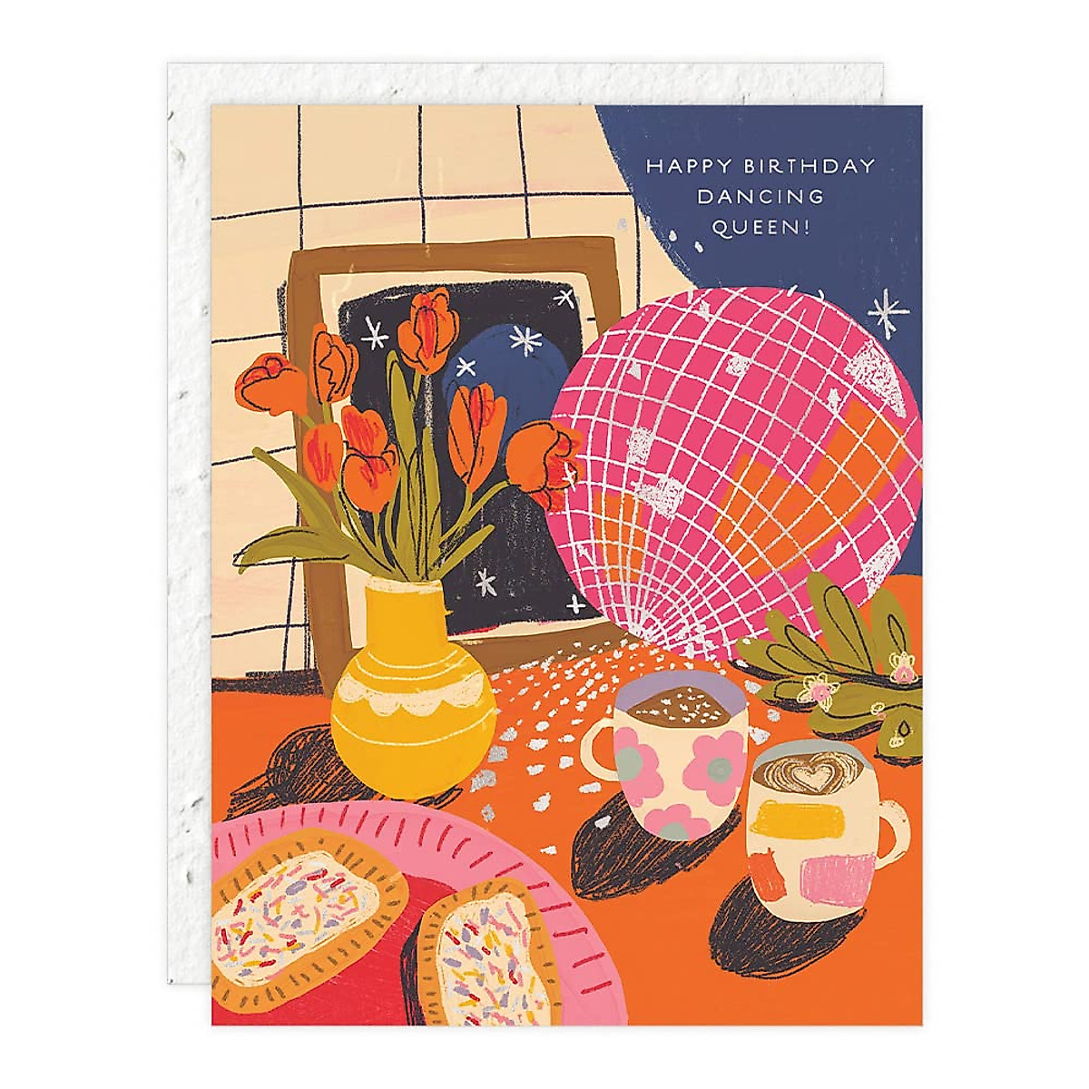 Legacy Disco Birthday Pink 5.5 x 4.25 Paper Birthday Greeting Seeds Card