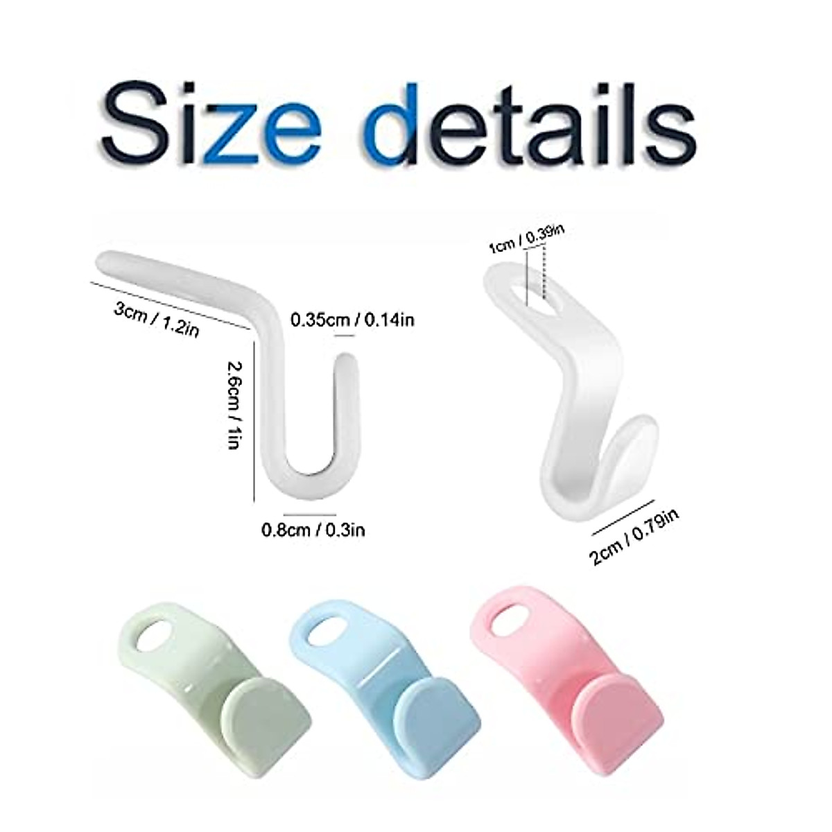 KiGesYo 48Pcs Clothes Hanger Connector Hooks, Cascading Hanger Hooks Extender Clips Connection Hooks for Heavy Duty Space Saving Outfit Hangers or Clothes Closet (White)