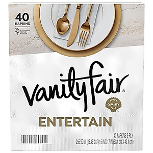 Vanity Fair Entertain Paper Napkins, 960 Count, Disposable Napkins Made For Entertaining And Events