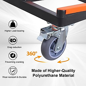 Folding Drywall Cart Heavy Duty,with Rubber Swivel Casters Panel Dolly Handling,Capacity for Home Warehouse, Handling Wall Panel,Sheetrock,Glass (Loading Deck No Extensible)