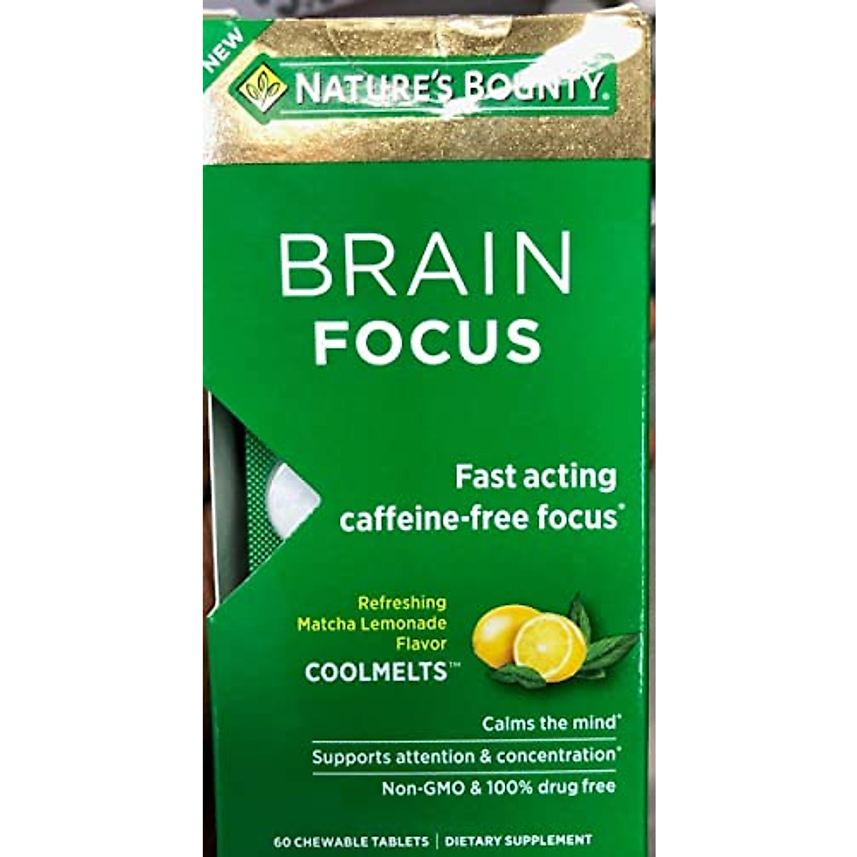 Nature Bounty Brain Focus Fast Acting Coolmelts