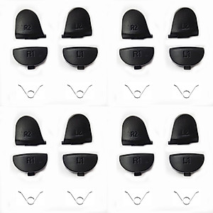 Ambertown 4 Set L1 R1 L2 R2 Trigger Buttons & Spring for Sony Play Station 4 PS4 JDS-001 JDS-011 for dualshock 4 JDS-001 JDS-011 Controllers Replacement Parts