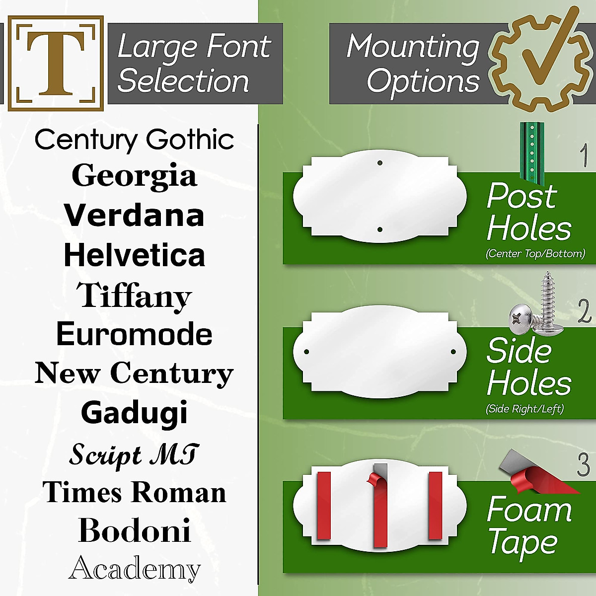 House Address Sign, House Address Plaque, Indoor/Outdoor Use, 7x12 Inch, 22 Colors, Reflective Option, USA Made by My Sign Center (Victorian)