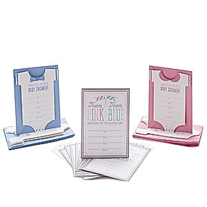 Hallmark Baby Shower Invitations, Onesie (Pack of 10 Invites and Envelopes for Baby Boy) (5INH6191)