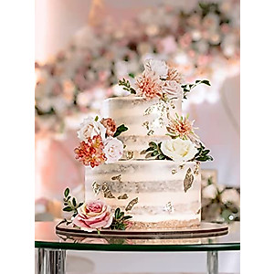 JPSOR Dusty Rose Flowers Fake Roses, Blush Flowers Pink Roses Artificial Flowers Combo Box Set with Foam Flowers for DIY Wedding Bouquets Bridal Shower Centerpieces Table Decoration