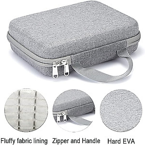 RAIACE Hard Carrying Case Compatible with Bakugan Figures, BakuCores and Small Dolls, Toy Organizer Storage Box with Mesh Pocket. (Case Only)-Black(Gray Lining)