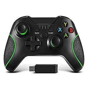 Zamia Wireless Controller for Xbox One, Enhanced Gamepad 2.4GHZ Game Controller Compatible with Xbox One/One S/One X/Series X/S/Elite/PC with Built-in Dual Vibration/6-Axis Motion Sensor (Black)