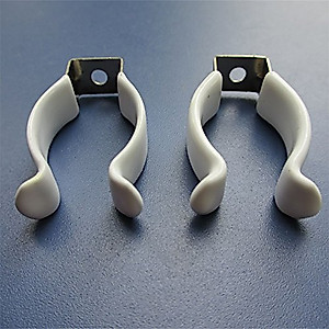 (24-Pack) JESLED T8 U Clips Holder Bracket for 8FT LED Light Bulbs, LED Fluorescent Tube Replacement Mounting Accessories, Stainless Steel Lamp Support, Lampholder, Pipe Clamps to Prevent Sagging