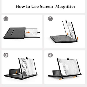 14 inch Screen Magnifier for Cell Phone, Phone Screen Magnifier, 2022 Upgraded Version Screen Amplifier, Mobile Phone Magnifying Screen, Foldable Smartphone Screen Magnifier