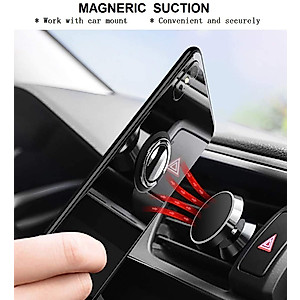 P/N BLU View 2 Case with Tempered Glass Screen Protector, Rotating Ring [Magnetic Car Mount] [360°Kickstand] Holder [Fashion] Soft TPU Protection Cover Case for BLU View 2 (Army Green)