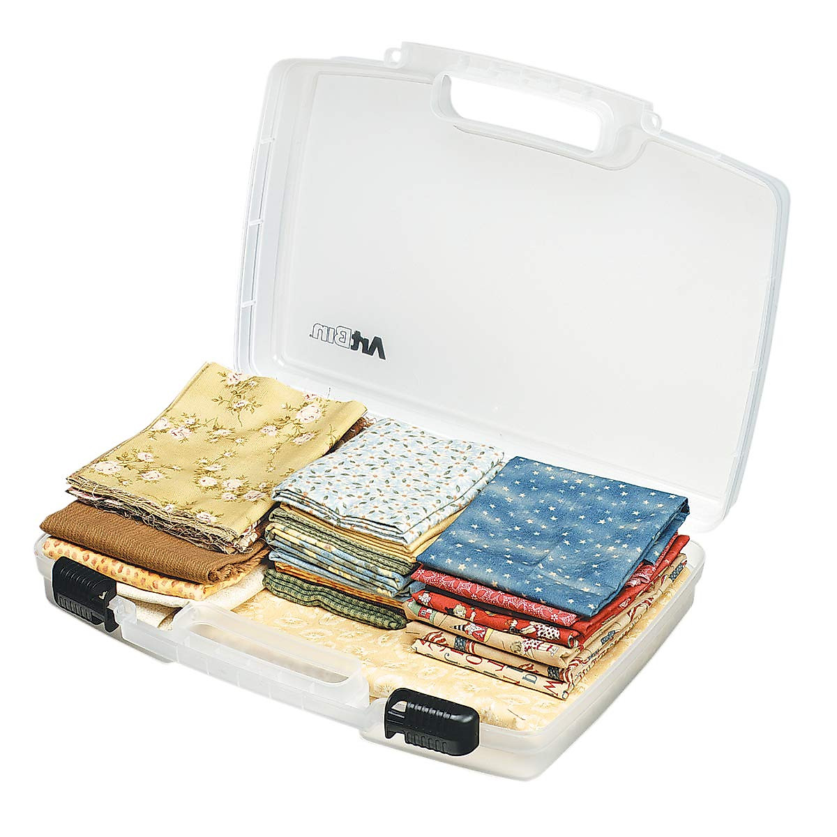 ArtBin 8017AB 17 inch Quick View Carrying Case, Portable Art & Craft Organizer with Handle, [1] Plastic Storage Case, Translucent