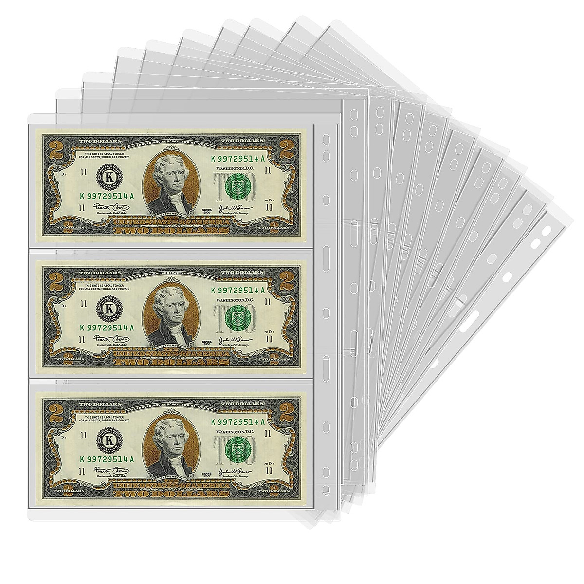 Coin Collection Supplies Holder Book for Collectors and 12 Sheets Money Binder Book Holder Page Protectors Bundle