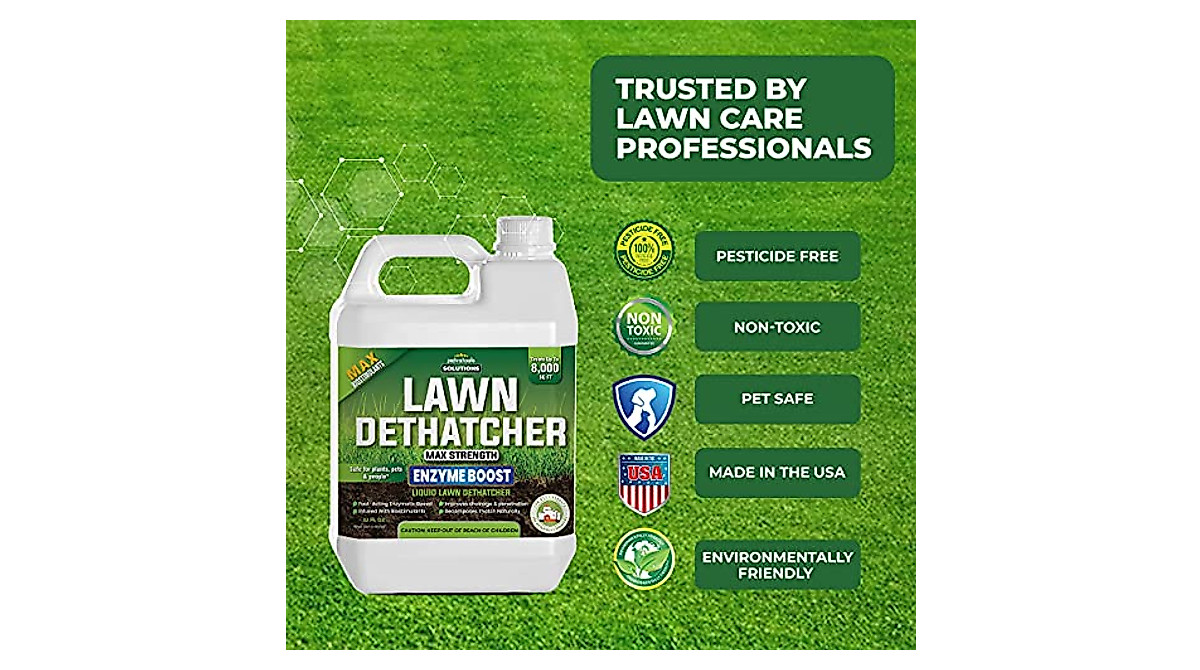 PetraTools Liquid Dethatcher & 16-4-8 Lawn Fertilizer Kit