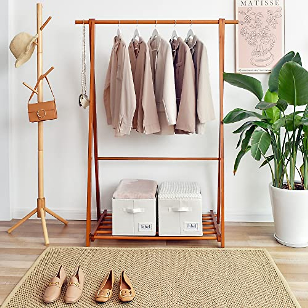 GRANNY SAYS Bundle of 1-Pack Closet Door Organizer & 3-Pack Storage Containers for Organizing