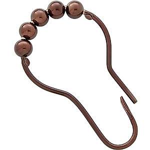 Signature Hardware 466818 Roller Ball Shower Curtain Rings - Set of 12 - Brushed Gold