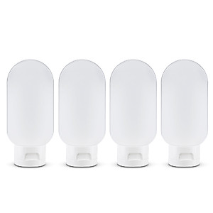 Cosywell Travel Size Bottles for Toiletries 4 Pack 2oz TSA Approved Leakproof Plastic Shampoo and Conditioner Bottles Squeezable Refillable Cosmetic Containers Lotion Travel Accessories