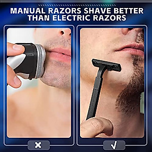 200 Pcs Disposable Razors Twin Blade Shaving Razor for Men Women Stainless Steel Bulk Razors with Clear Safety Cap Hospitality Quality Shavers Apply to Hotel Camping Traveling Home Apartment, Black