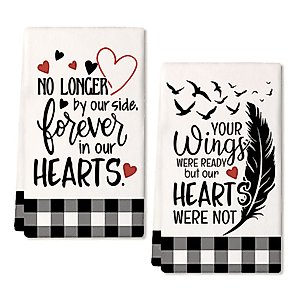 GEEORY 4th of July Kitchen Towels for Memorial Day Decor Buffalo Plaid Patriotic Dish Towels 18x26 Inch Ultra Absorbent Bar Drying Cloth Hand Towel for Kitchen Bathroom Party Home Decorations Set of 2