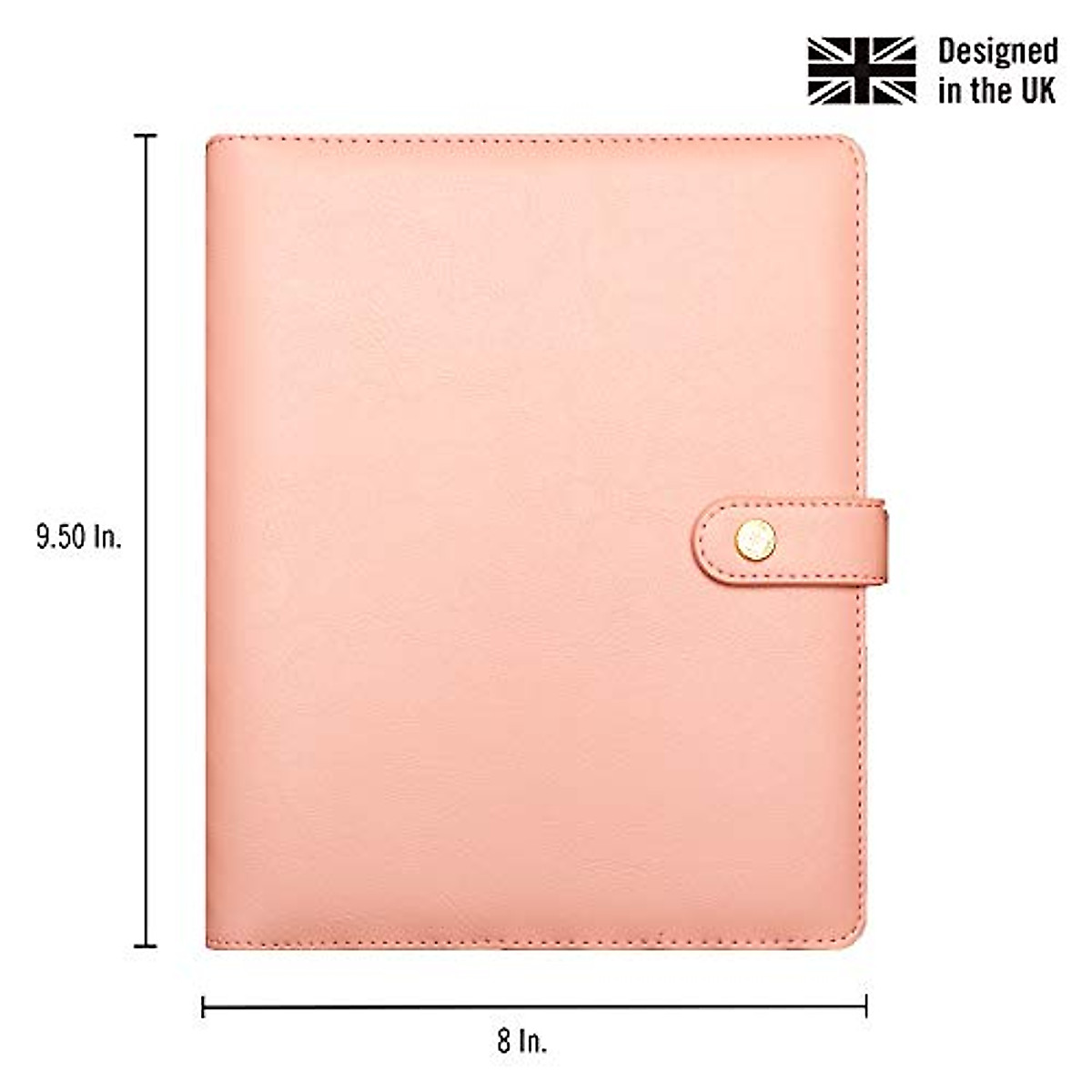 Pukka Pad, Carpe Diem, Work, Goal, Planner with Weekly, Monthly, Undated Inserts, A5 8 X 9.5 X 1.6 Inches, Blush