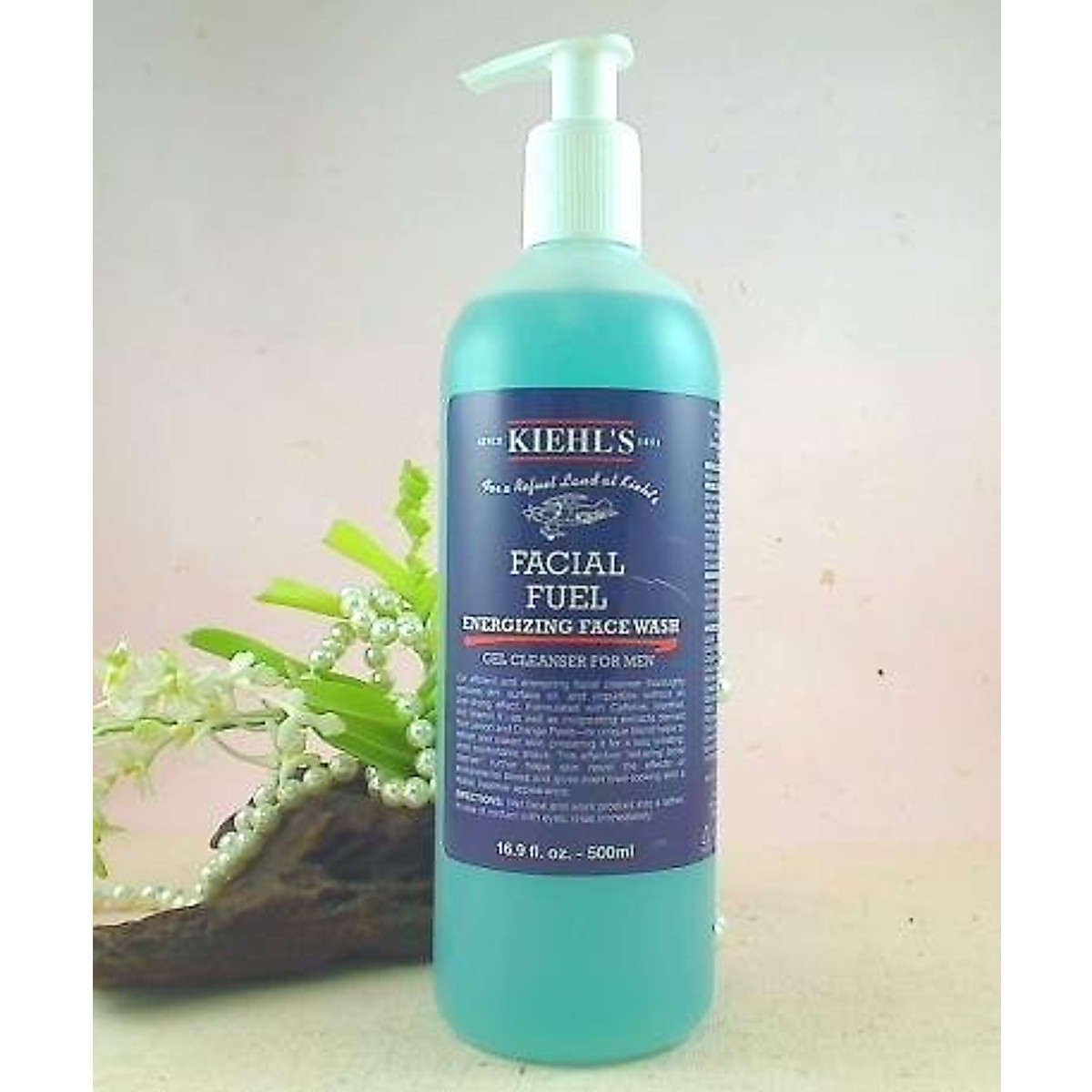 Kiehl's Facial Fuel Energizing Face Wash Gel Cleanser for Men - 16.9 Oz / 500 Ml