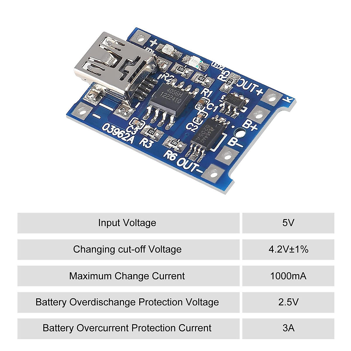 20pcs 18650 Lithium Battery Charging Board TP4056 Mini USB Charging Board 5V 1A with Battery Protection Dual Functions TP4056 Lithium Battery Charge Module