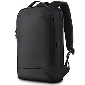 KINGSLONG 15.6-16 inch Slim Laptop Backpack for Men,Lightweight Waterproof Travel Computer Bag with USB Port Black