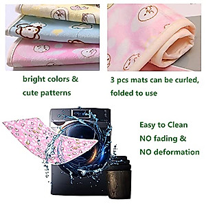 JSLZF Guinea Pig Cage Liner 18”x14”, 3PCS Guinea Pig Pads Washable, Absorbent Waterproof Rat Cage Liner for Chinchillas, Bunnies