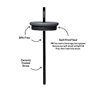 Corkcicle Tumbler With Straw and Spillproof Lid, Cold Cup, Reusable Water Bottle, Triple Insulated Stainless Steel Travel Mug, BPA Free, Keeps Beverages Cold for 12 Hours, Dragonfly, 24 oz