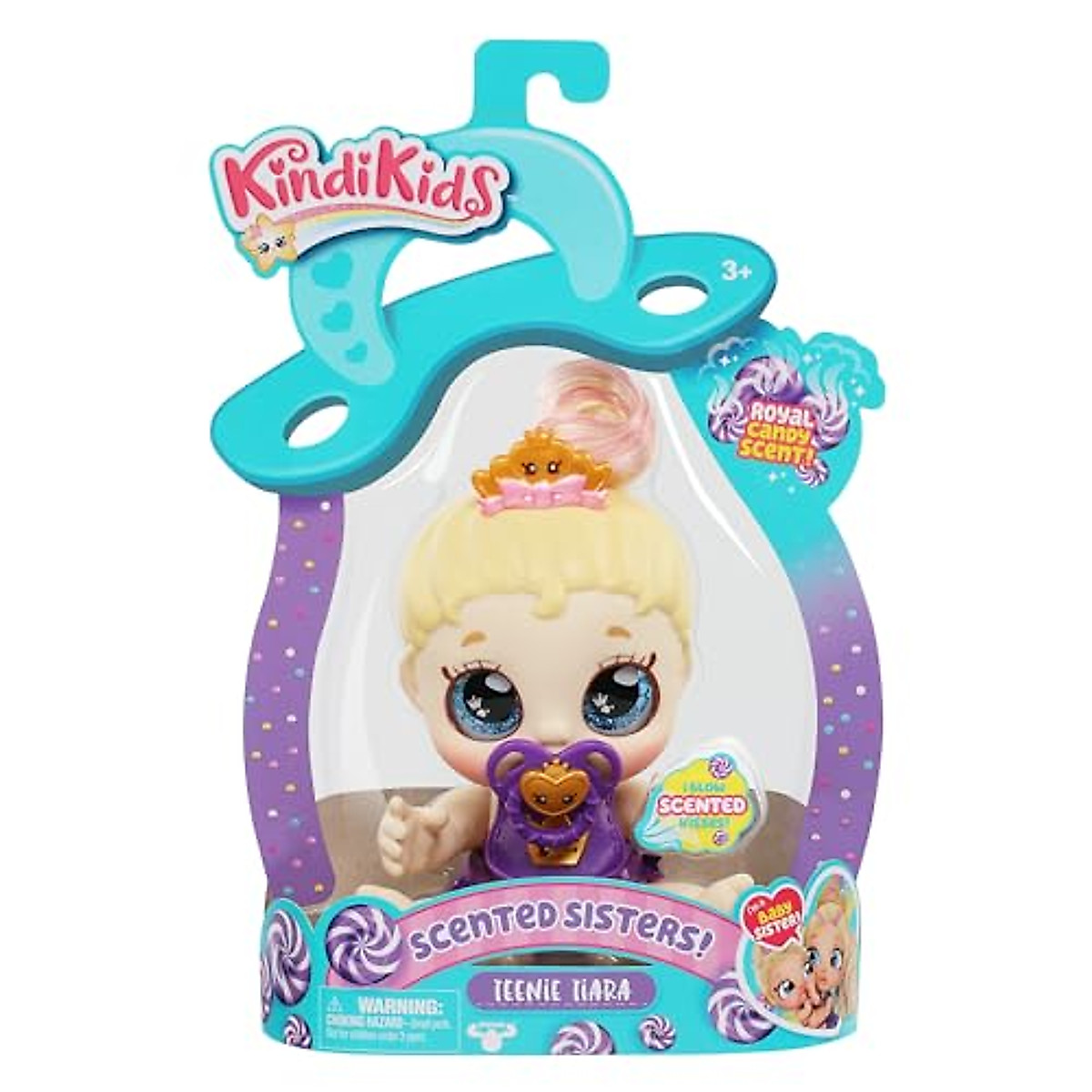 Kindi Kids Scented Sisters 6.5" Doll and 2 Accessories - Teenie Tiara