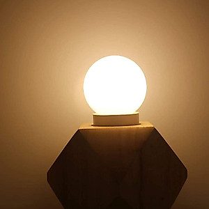 Lxcom Lighting G45 LED Bulb 5W Globe Vanity Light Bulb E14 Candelabra Base 50W Equivalent Warm White 3000K LED Round Light Bulb 500LM for Makeup Mirror Bathroom Home Lighting, 6 Pack