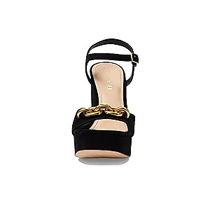 Coach Nicolette Suede Sandal Black 8 B (M)