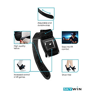 Skywin-VR Tracker Straps for HTC, Vive Tracker Straps -2 Pack, Adjustable Tracker Straps,VR Full Body Tracking for Foot, Tracking in Virtual Reality