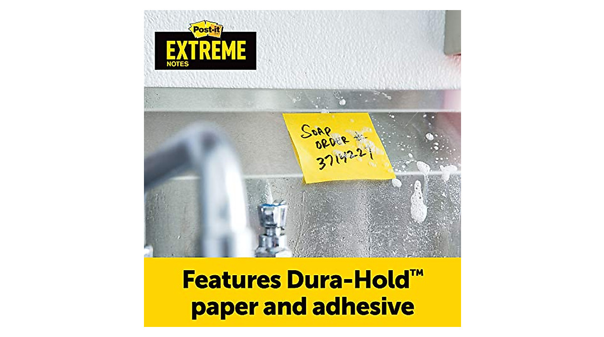 Post-it Extreme Notes - Heavy-Duty Weatherproof Sticky Notes
