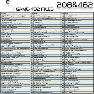 208 and 482 in 1 Game Card, Super Combo Game Cartridge Suitable for Various Types of Game Consoles