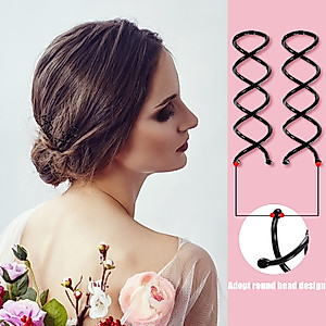 WILLBOND 25pc Spiral Hair Pins Non-scratch Round Clip Corkscrew Hair Pins Round Twist Screw Pins for Women Hair Style DIY