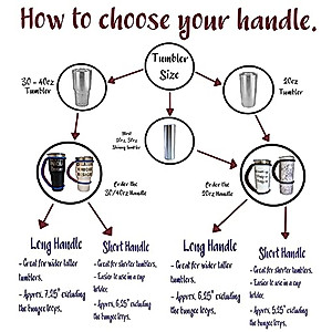 Creating Unique Designs Handmade Elastic Tumbler Handles 20 30 32 40 oz (Handle Only) (Silver grey white rose pink)