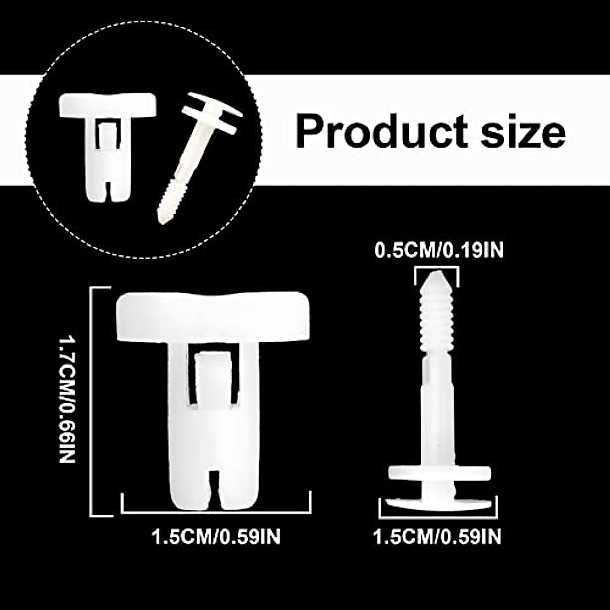 TOPCNOEM 50Pcs Car Door Panel Retainer Clips Compatible with GM Chevy GMC 15960325 - C1500 C2500 C3500 K1500 K2500 K3500 Pickup Jimmy Yukon Blazer Tahoe Suburban