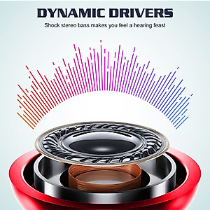 UrbanX R2 Wired in-Ear Headphones with Mic for Sony Xperia 10 with Tangle-Free Cord, Noise Isolating Earphones, Deep Bass, in-Ear Bud Silicone Tips