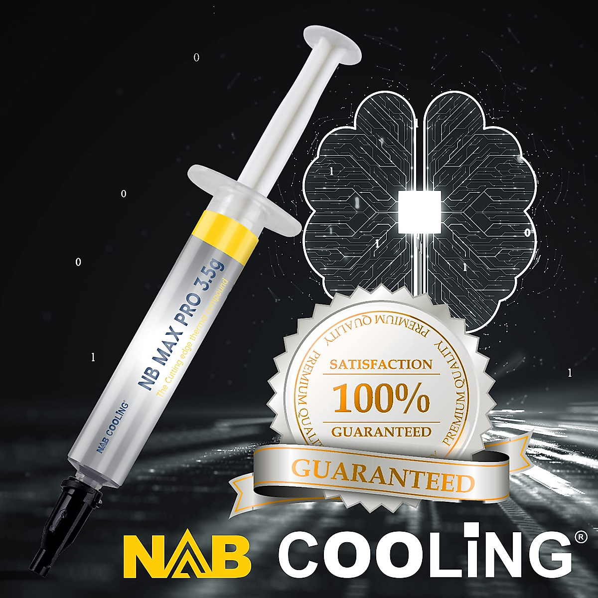 Nab Cooling Thermal Compound Paste for Heatsink 3.5g Maximum Thermal Conductivity, High Density, Easy Application Bonus Spatula, Noncorrosive (3.5g)