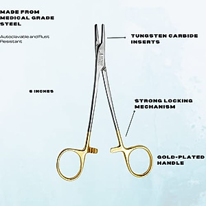 Mayo Hegar Needle Holder 6" Surgical Needle Driver with Tungsten Carbide Inserts by ARTMAN INSTRUMENTS