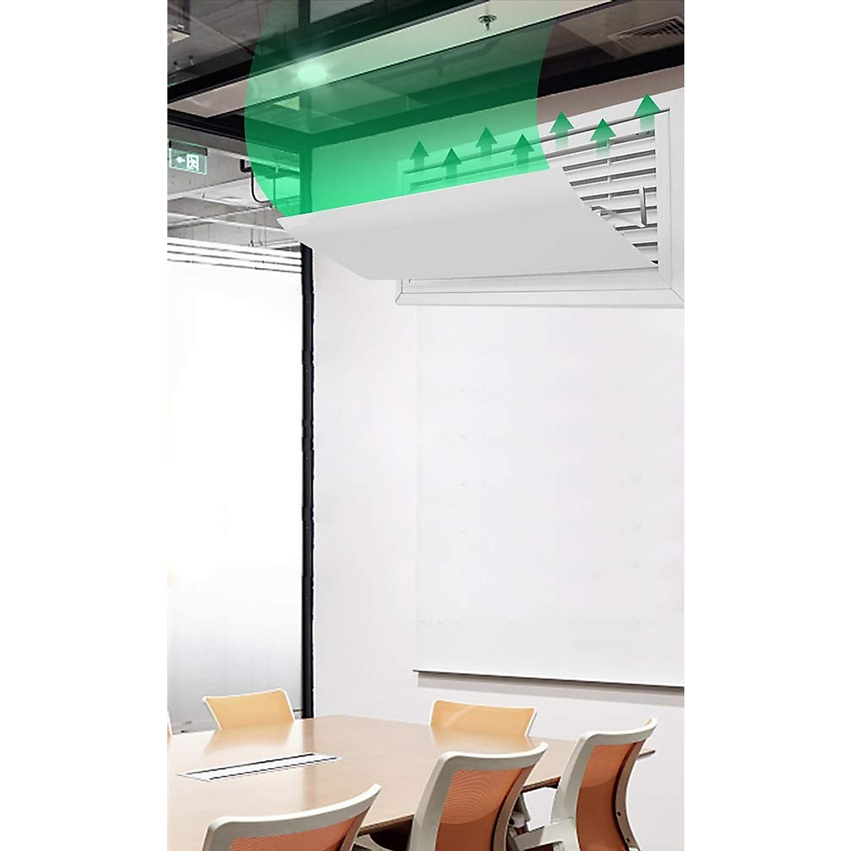 Liveinu Air Deflector Adjustable Reusable Heat and Air Deflector for Sidewall Vent Air Conditioner Deflector White 23" Inch